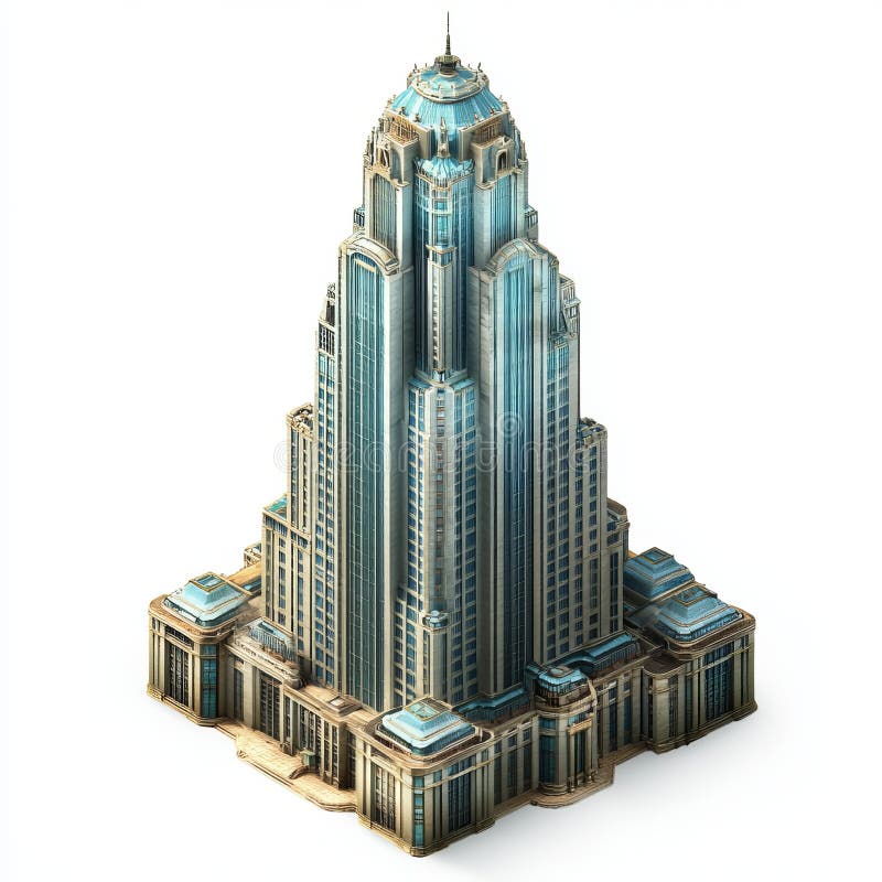 Isometric Skyscraper: Urban Minimalism Stock Illustration ...