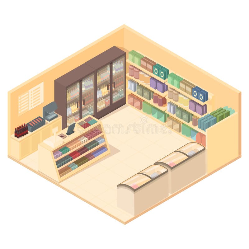 Inside Small Store Stock Illustrations – 248 Inside Small Store Stock ...