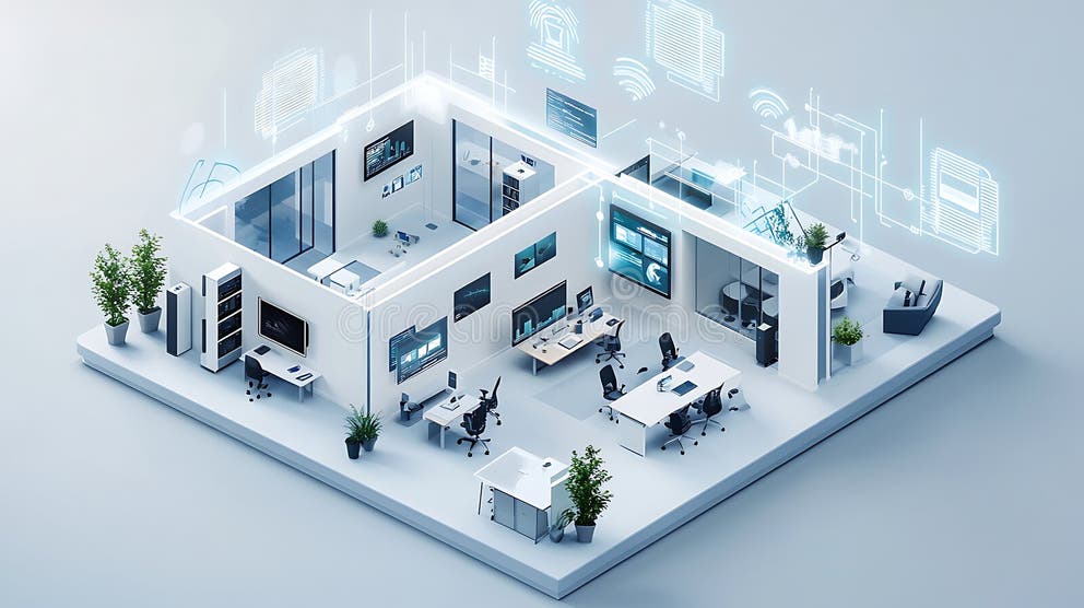 Futuristic Office Workplace Stock Illustrations – 16,209 Futuristic ...