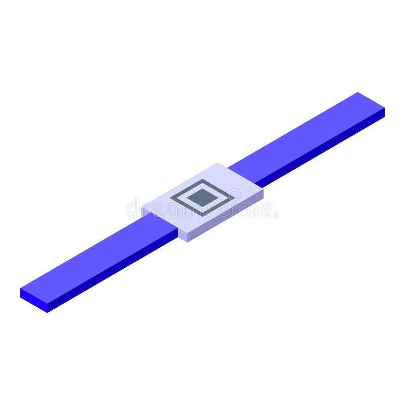 Isometric Smart Watch with Purple Strap Showcasing Modern Technology ...