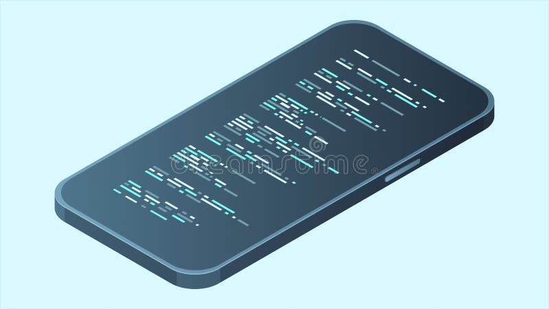Isometric Smartphone Animation. Simple Flat Isometric Phone. Smartphone ...