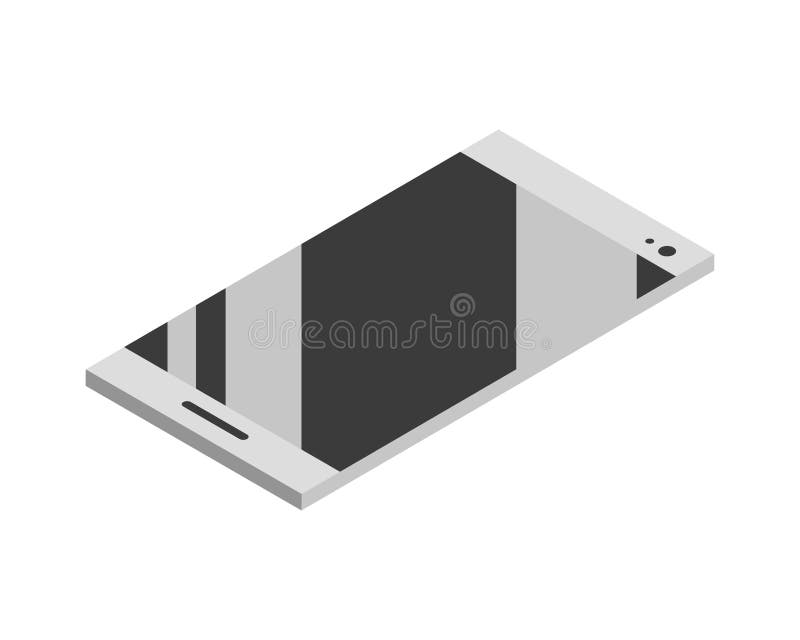 Isometric Smartphone Device Stock Illustration - Illustration of ...