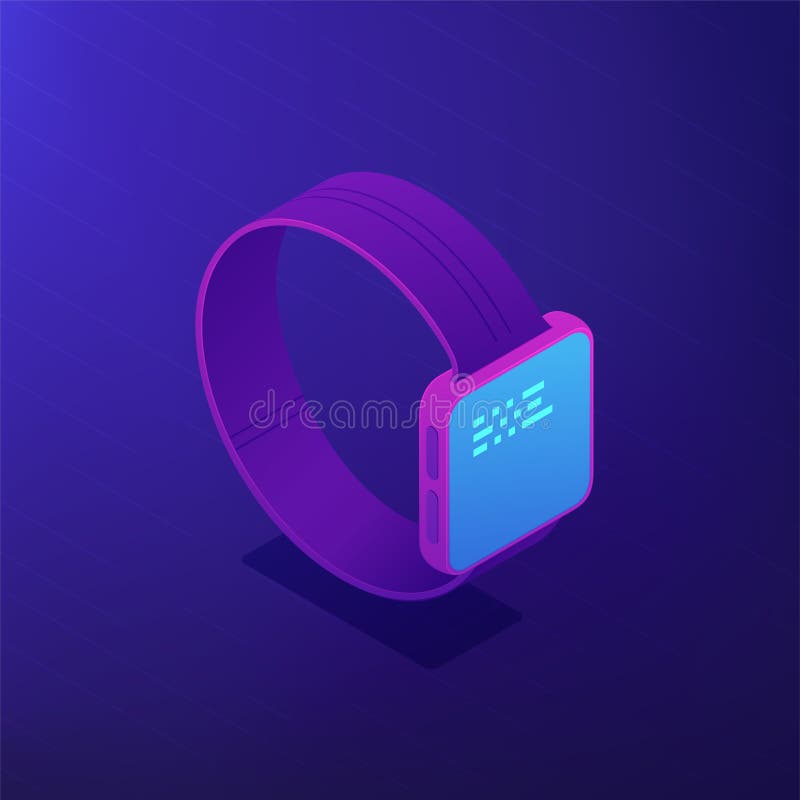 Smart Watch Software. Isometric Vector 3d Illustration. Stock Vector ...