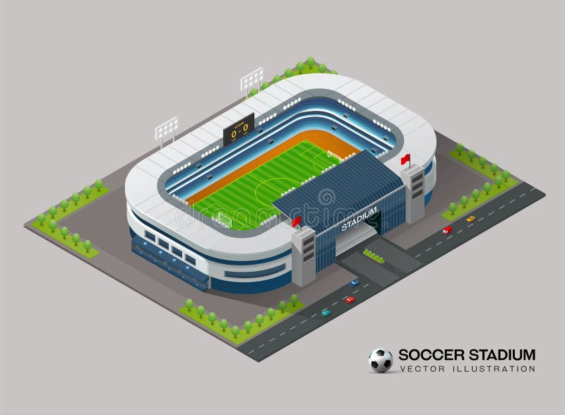 Vector Isometric Stadiums Set Stock Vector - Illustration of design ...