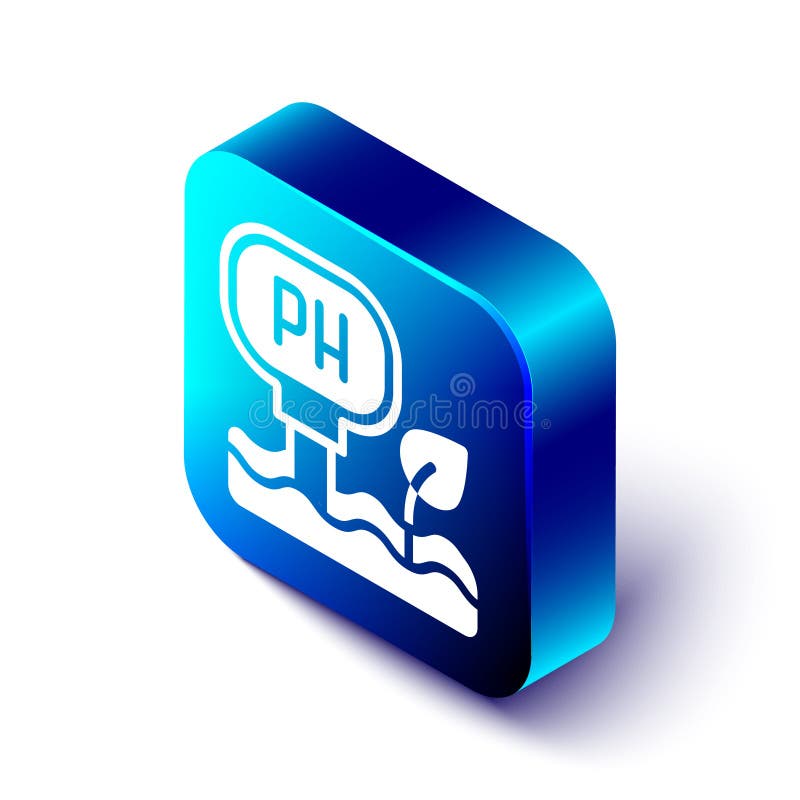 Isometric Soil Ph Testing Icon Isolated on Orange Background. PH Earth ... Isometric Soil Ph Testing Icon Isolated on Orange Background. PH Earth ...