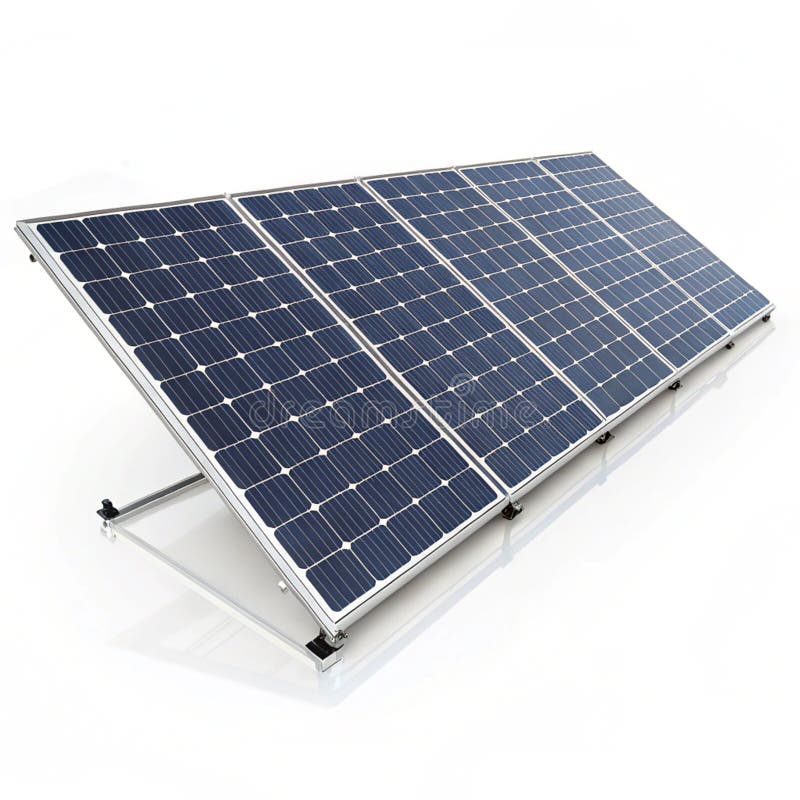 Isometric Solar Panel Isolated on White Background Stock Illustration ...