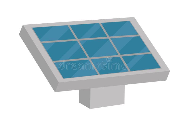 Isometric solar panel stock vector. Illustration of green - 273192351