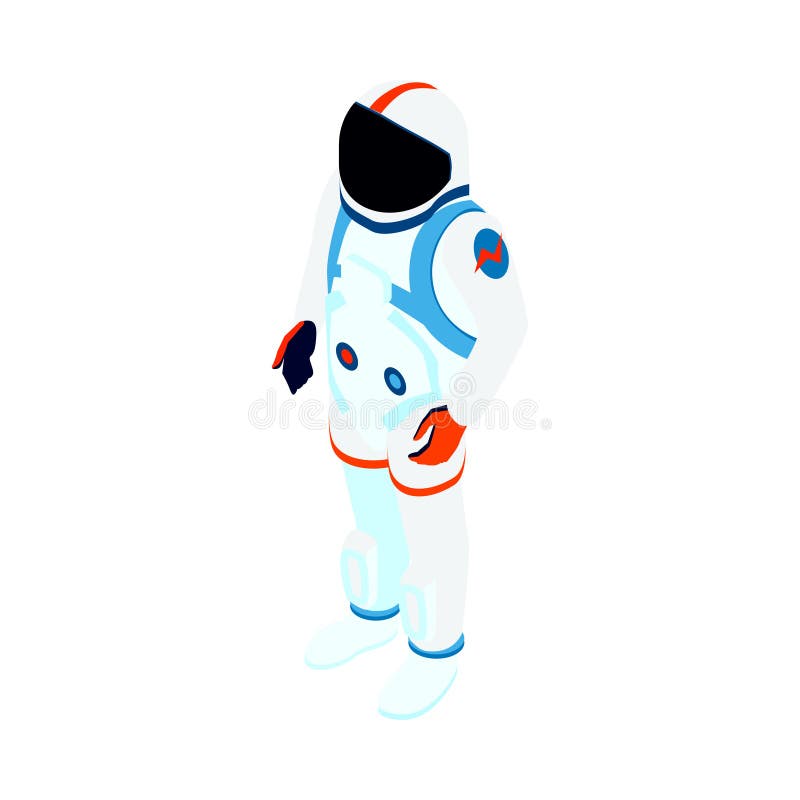 Isometric Spaceman Icon stock vector. Illustration of people - 241479496