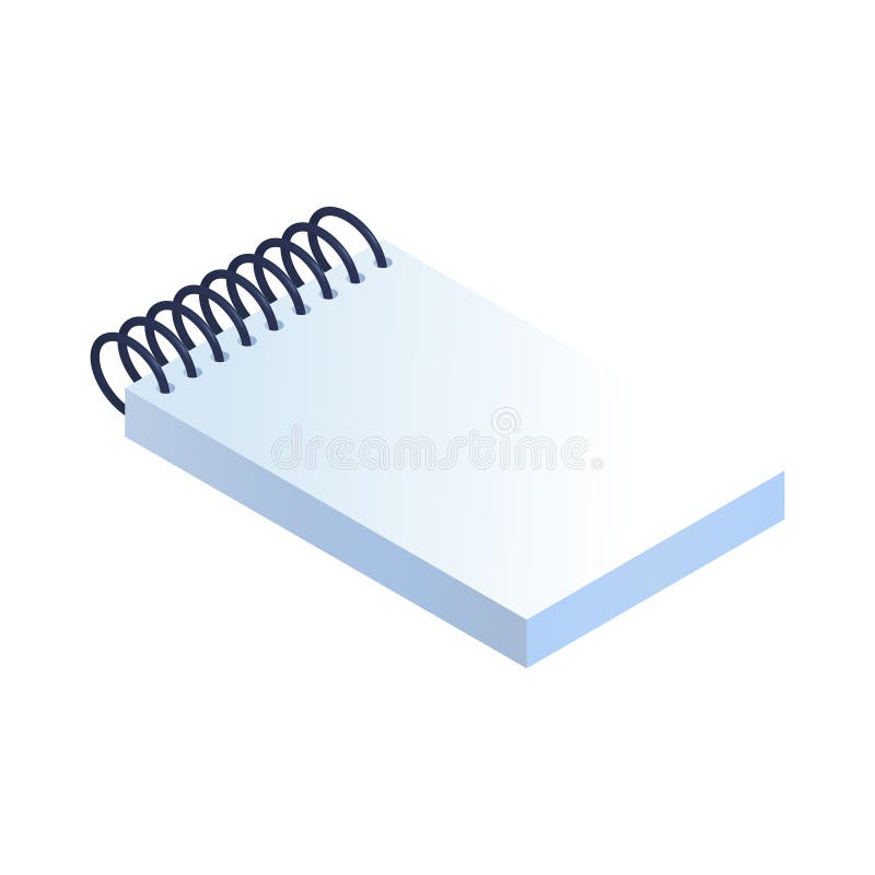 Isometric Spiral Notepad stock vector. Illustration of open - 223918057 Isometric Spiral Notepad stock vector. Illustration of open - 223918057