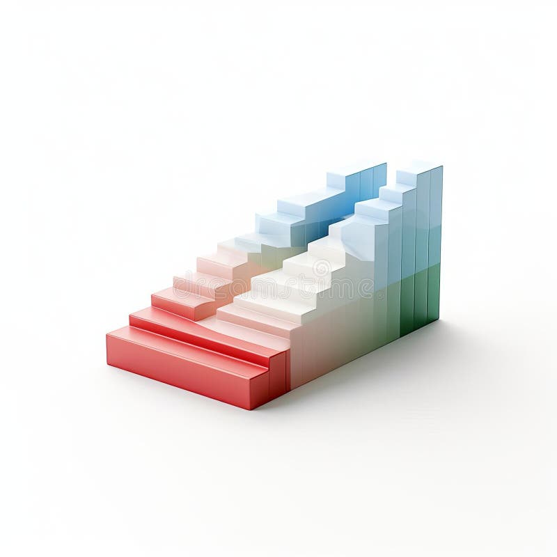 High-quality Shiny Plastic Isometric Square Slope Model Design Stock ...