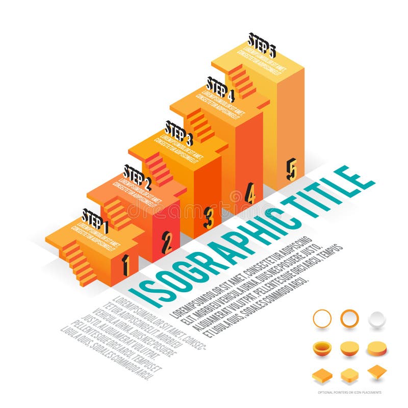 Isometric Stair Graphics stock vector. Illustration of progress - 72525391