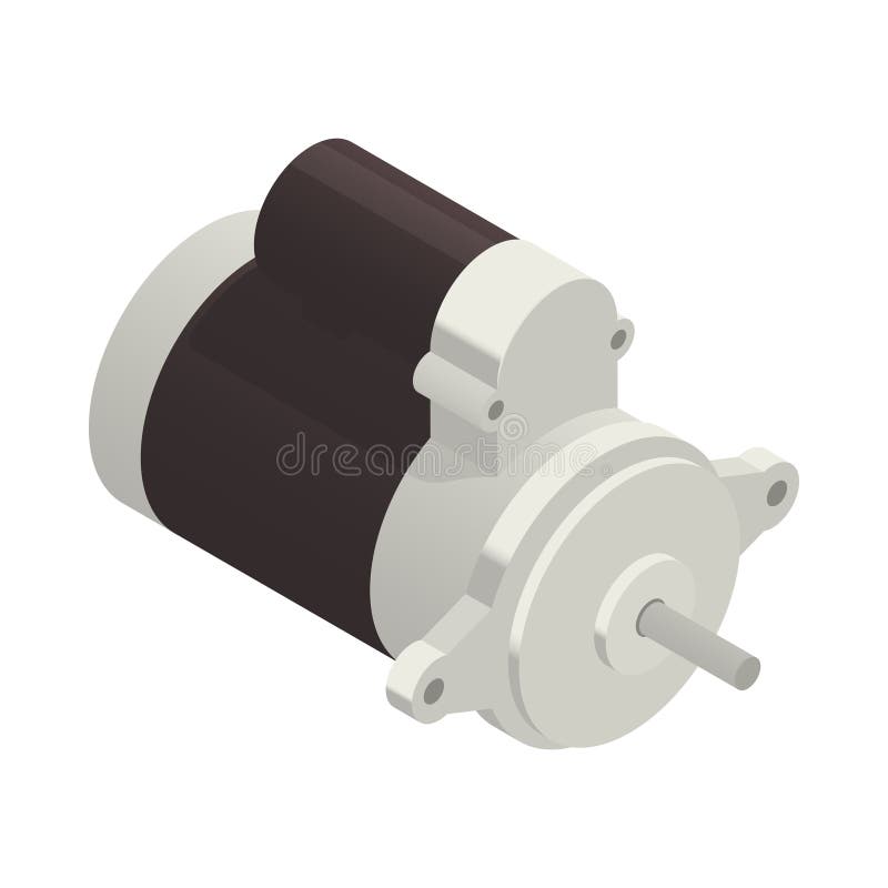 Isometric Starter Motor Composition Stock Vector - Illustration of ...