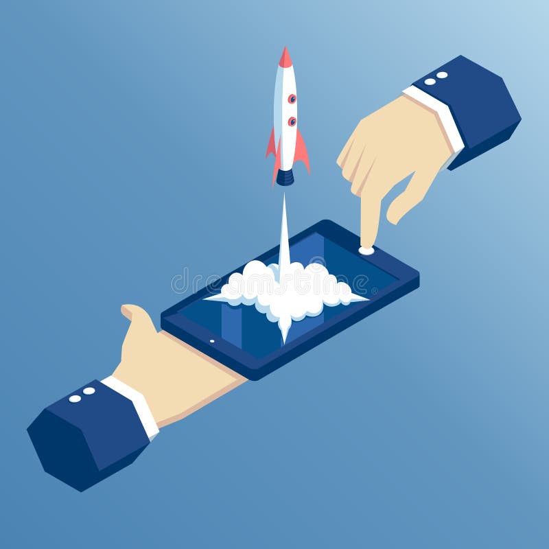 Isometric business hand stock vector. Illustration of isometric - 74735412