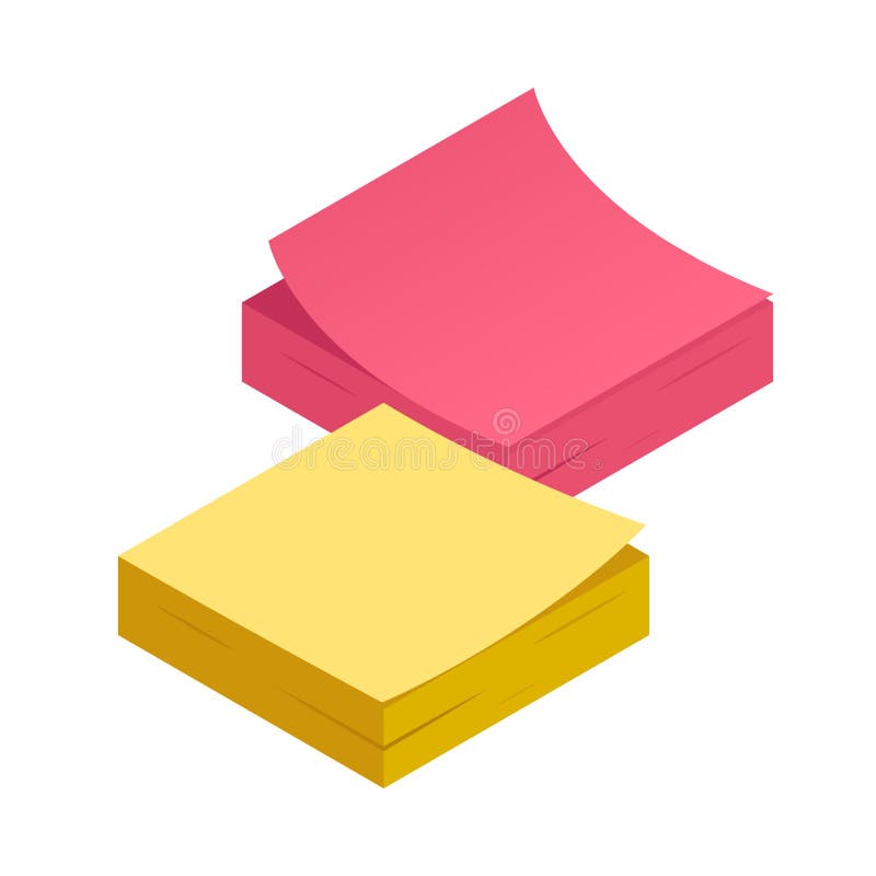 Sticky Notes Mockup Composition Stock Vector - Illustration of ...