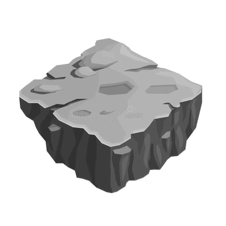 Isometric Stone Desert Landscape Stock Vector - Illustration of ...