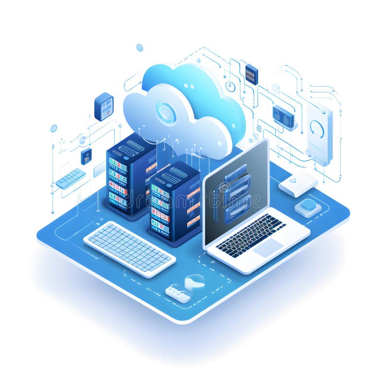 Isometric Storage Technology Icon Isometric Data Center Technology with ...