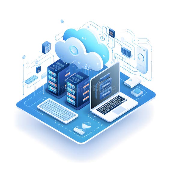 Isometric Storage Technology Icon Isometric Data Center Technology with ...