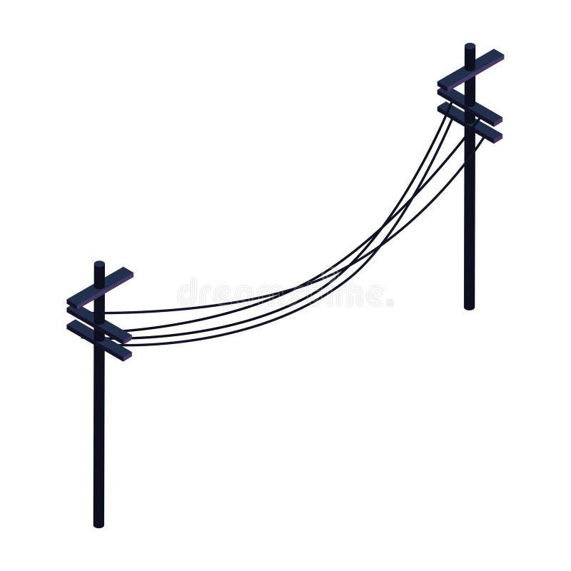 Isometric Street Electricity Post Icon Vector Stock Illustration ...