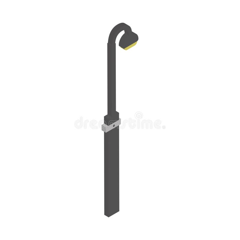 Isometric Street Lamp Icon Vector Stock Vector - Illustration of ...