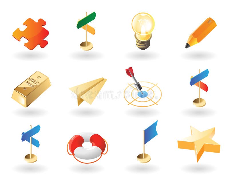 Isometric-style Icons for Science and Industry Stock Vector ...