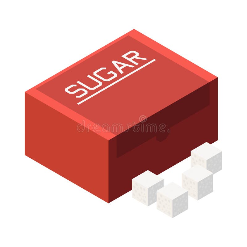 Isometric Sugar Illustration Stock Illustration - Illustration of lump ...