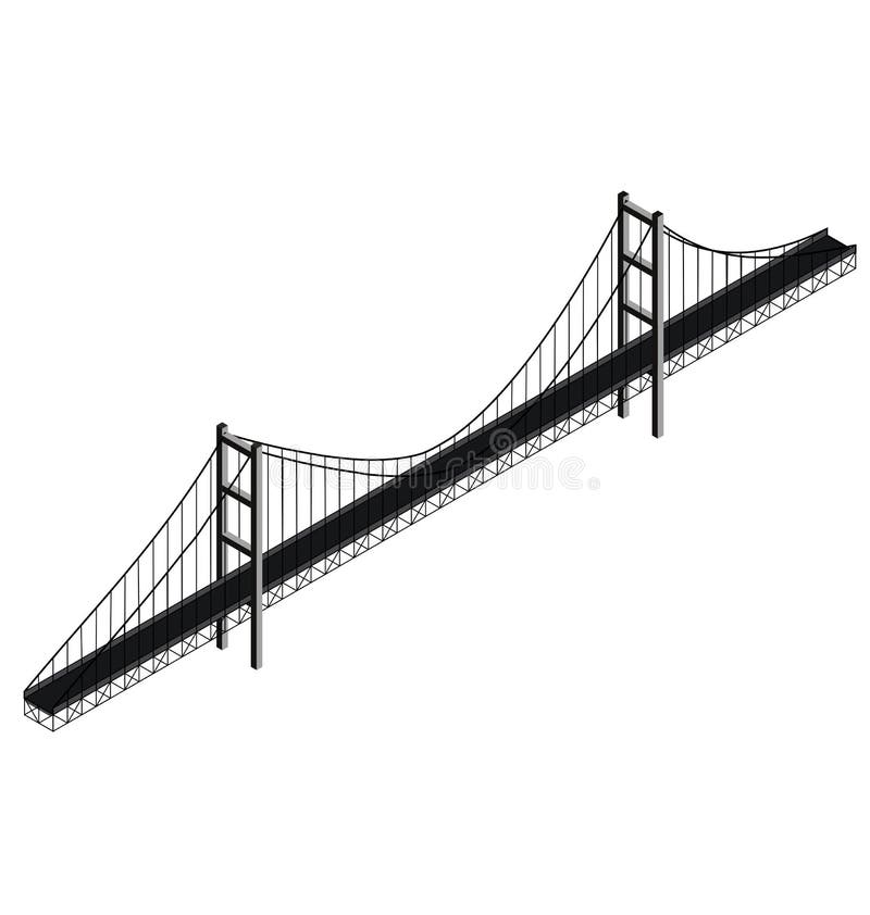 Suspension Bridges Stock Illustrations – 382 Suspension Bridges Stock ...