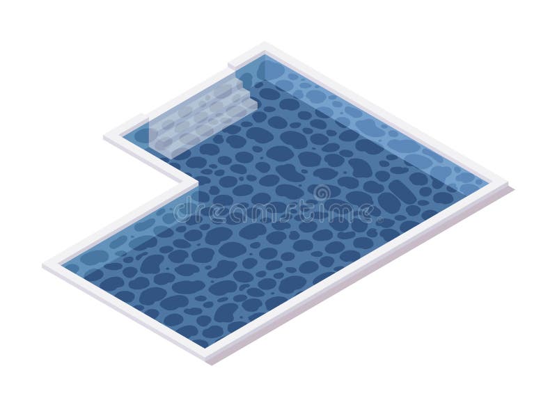 Isometric Swimming Pool Design of Alphabet S. Vector Illustration ...