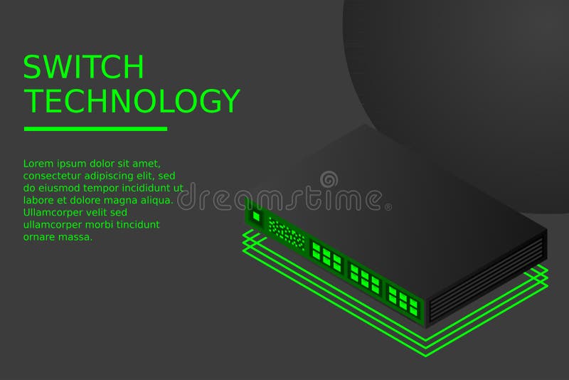 Ethernet Switch Isometric Stock Illustrations – 344 Ethernet Switch ...