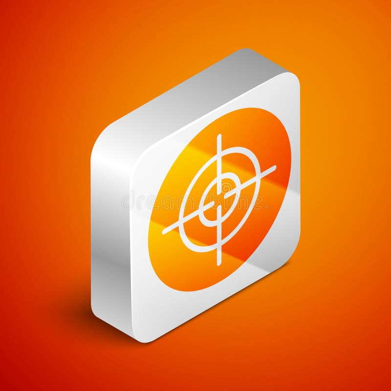 Orange Target Sport Icon Isolated on White Background. Clean Target ...