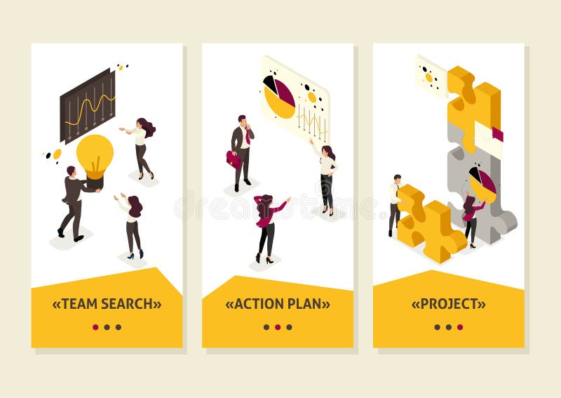 Isometric Business Solution Stock Vector - Illustration of achievement ...