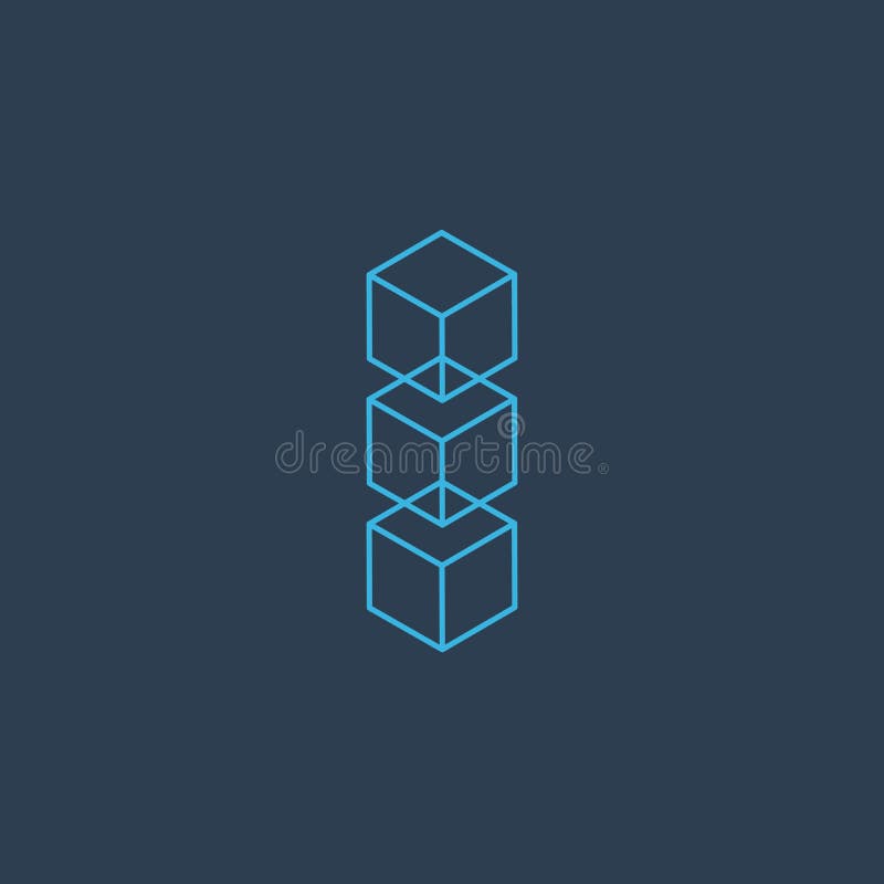 Isometric Three Blocks or Cubes. Isometric Cubes for 3d Designing ...