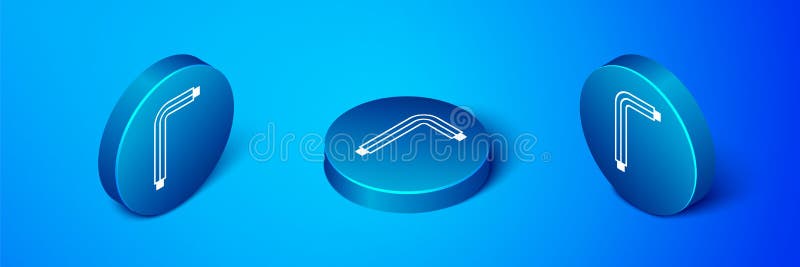 Isometric Tool Allen Keys Icon Isolated on Blue Background. Blue Circle ...