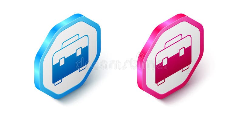Isometric Toolbox Icon Isolated on White Background. Tool Box Sign ...