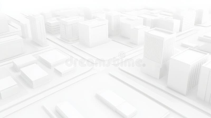 Isometric Top View Perspective of a 3D Render Featuring City Roads ...