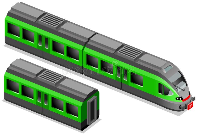 Isometric train stock vector. Illustration of travel - 20080073