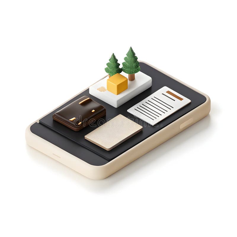 Isometric Travel Expense Report Automation Ui Image Stock Illustration ...