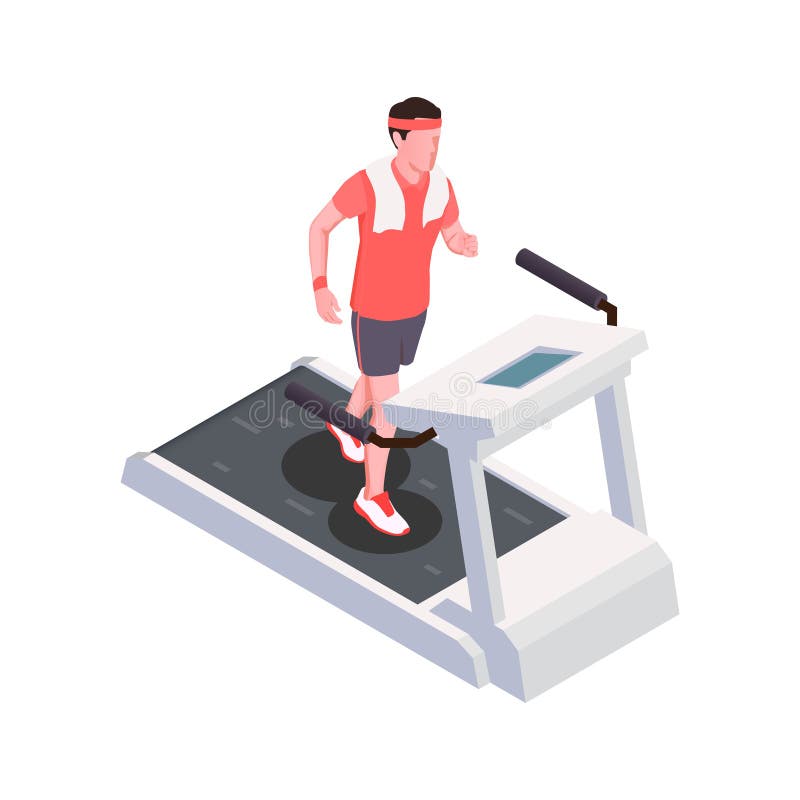 Isometric Treadmill Illustration Stock Vector - Illustration of symbol ...
