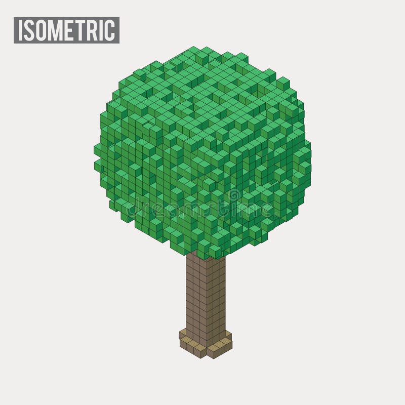 Isometric tree stock vector. Illustration of object, item - 41205218