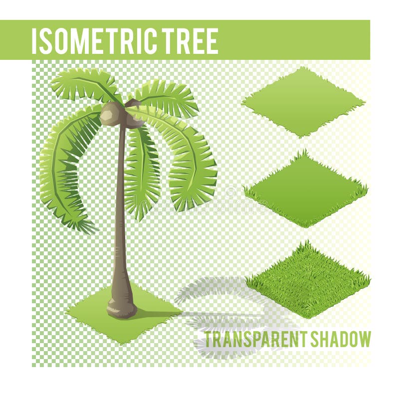 Isometric Tree 004 stock vector. Illustration of pavement - 66500038