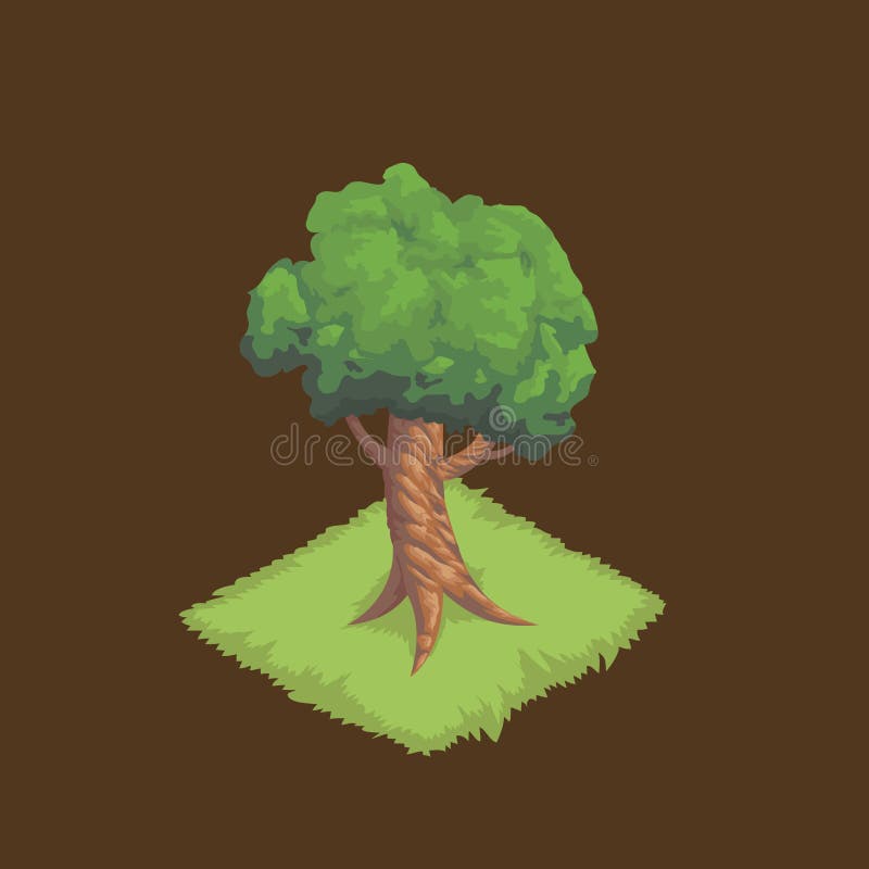 Isometric Tree. Vector Illustration Decorative Design Stock Vector ...