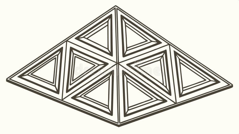 Isometric Triangle Pattern with Geometric Elements Vector Design ...