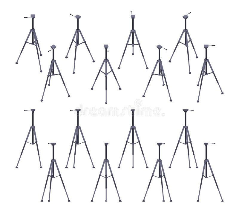 Isometric Photo Cameras, Tripods and Softboxes Stock Vector ...