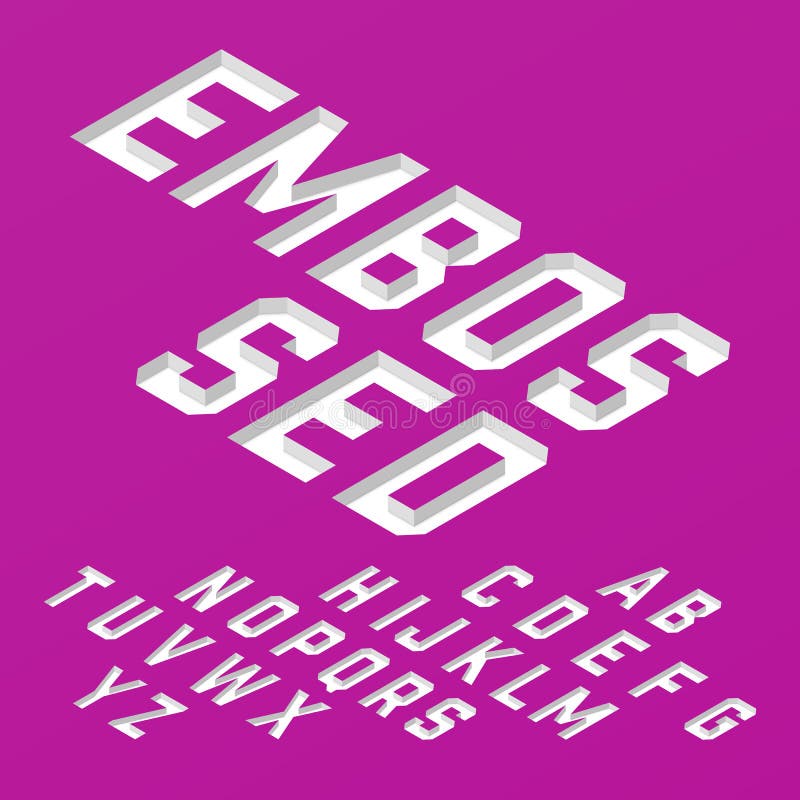 Beveled style font stock vector. Illustration of engraved - 73046737