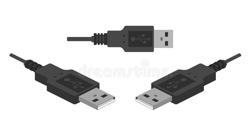 Isometric a USB stock vector. Illustration of universal - 66886475