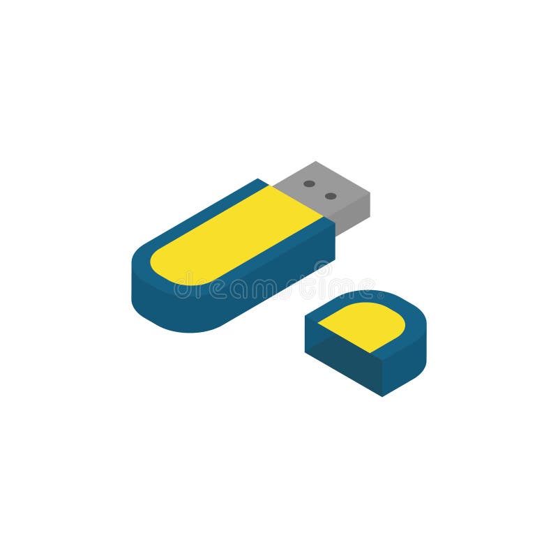 Isometric Usb Flash Drive. Vector Illustration Decorative Design Stock ...