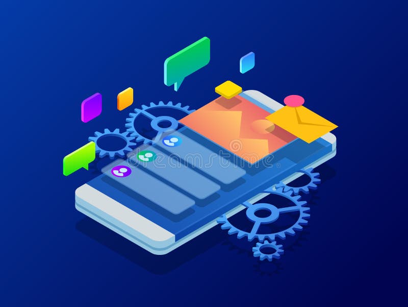 Isometric Website and Mobile Website Development Concept. Website ...