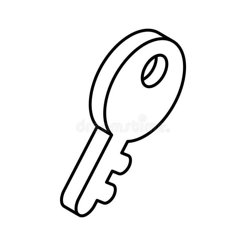 An Isometric Vector of Access Key, Security Key Icon Design Stock ...