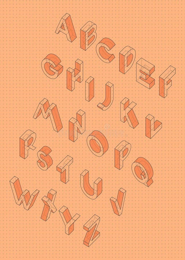 Isometric vector font. stock vector. Illustration of geometry - 191524221
