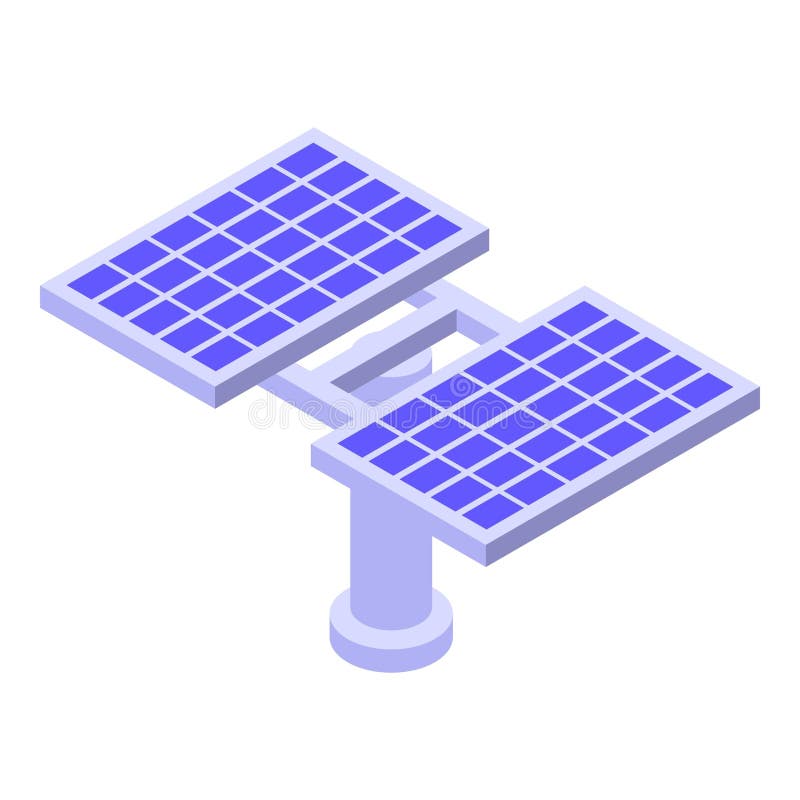 Isometric Vector Graphic of Solar Panels, Depicting Renewable Energy ...