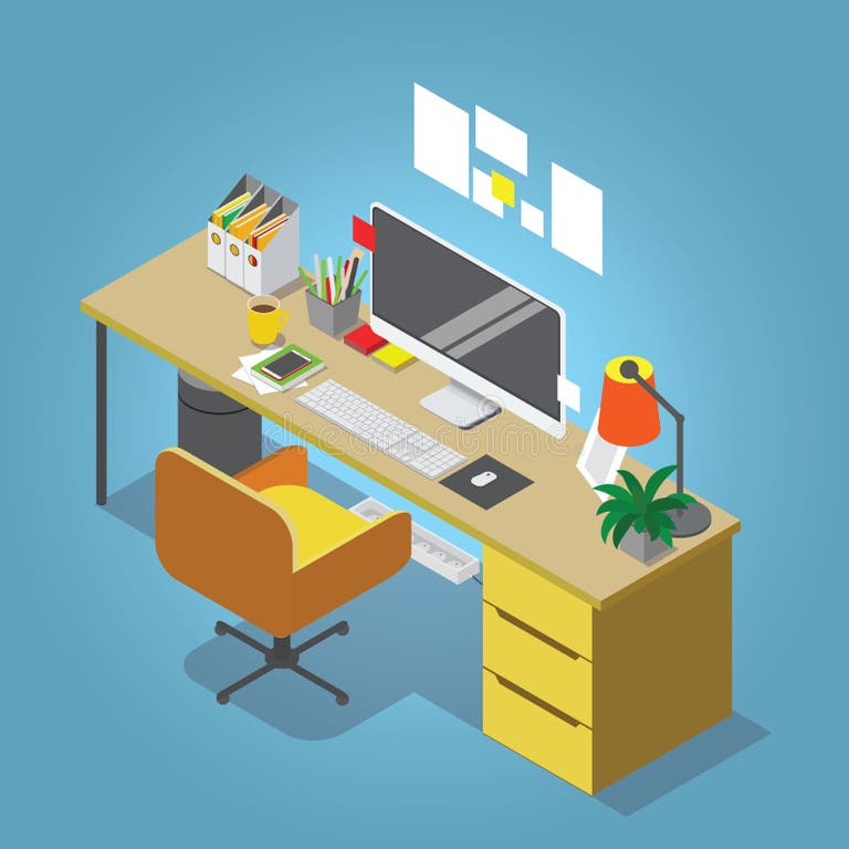 Isometric Vector Illustration Office Interior Stock Illustrations ... Isometric Vector Illustration Office Interior Stock Illustrations ...